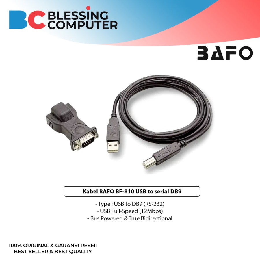 Jual Kabel BAFO BF-810 USB to serial DB9 | Shopee Indonesia