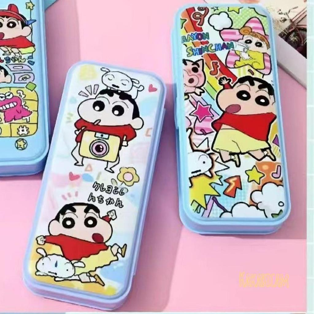 Jual {Crayon Shinchan} Kotak Pensil 2 Tingkat Karakter Crayon Shinchan ...