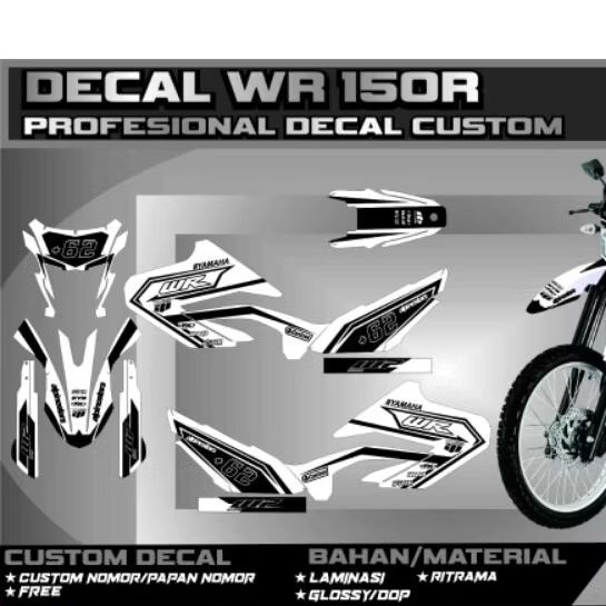 Jual DECAL STICKER WR155R STICKER DECAL WR155 DECAL WR155R FULL BLOK ...