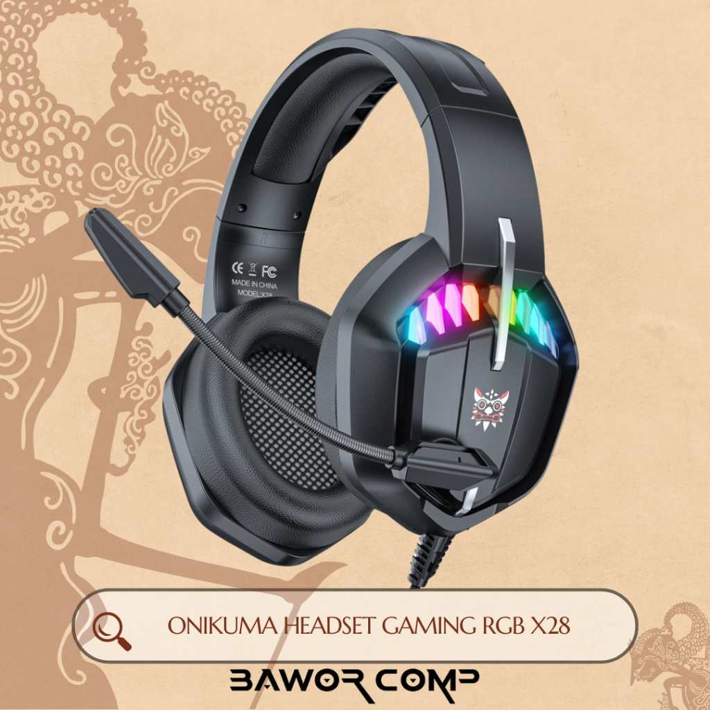 Jual ONIKUMA Headset Gaming RGB X28 Noise Cangceling Microphone - Black ...