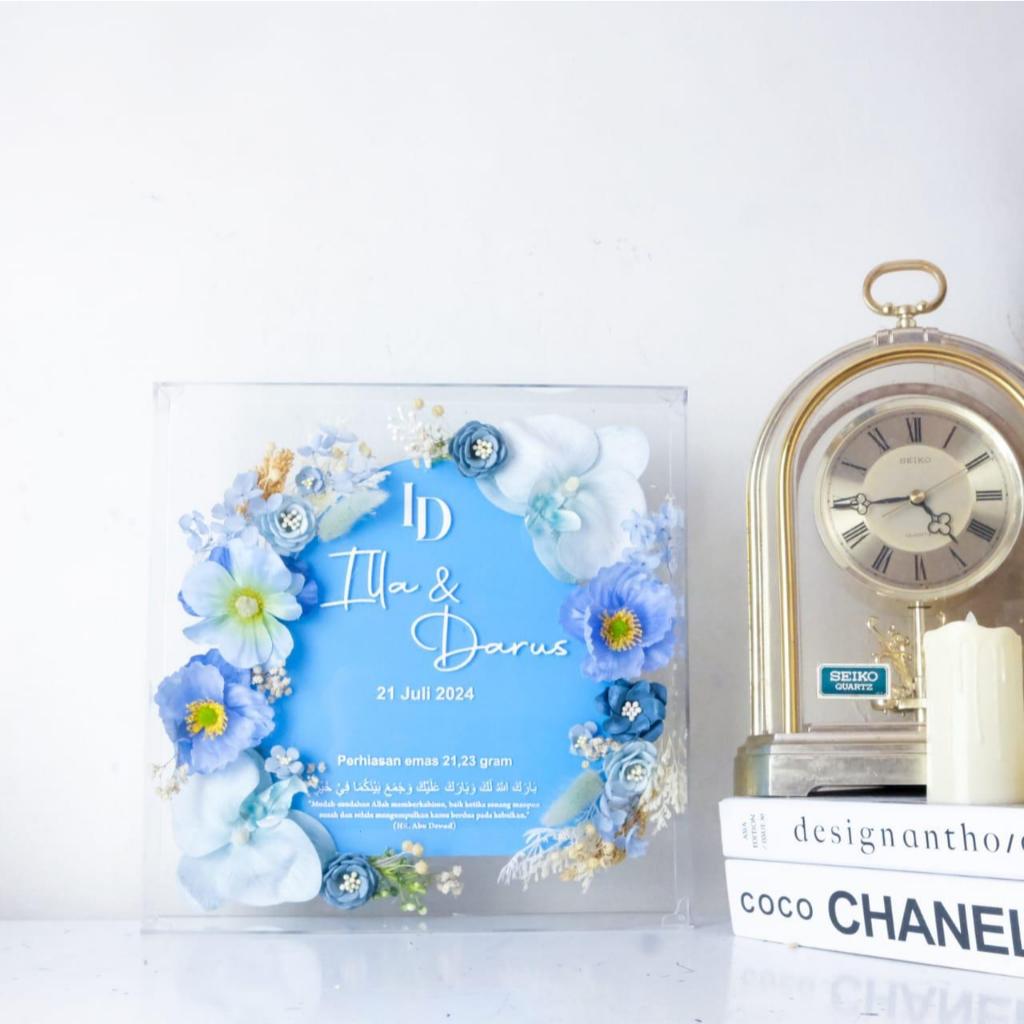 Jual Custom Mahar Aesthetic pernikahan/Frame Mahar/Tetes Air Akrilik ...