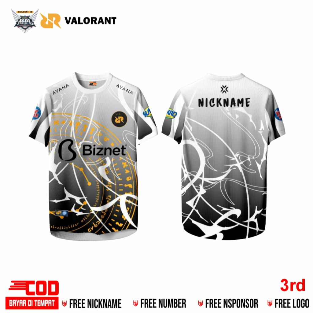 Jual Jersey RRQ Terbaru 2025 Mpl Season 15 Valorant 3rd Full Printing ...