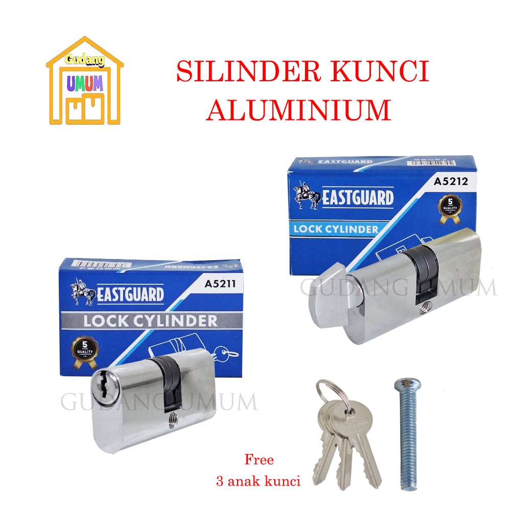 Jual Silinder Kunci Pintu EASTGUARD / Silinder Kunci Pintu Aluminium ...