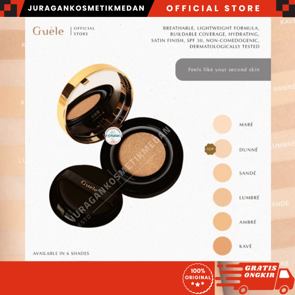 Jual GUELE BARE CUSHION WITH SPF 30 FOR ALL SKIN TYPE WATERPROOF ...