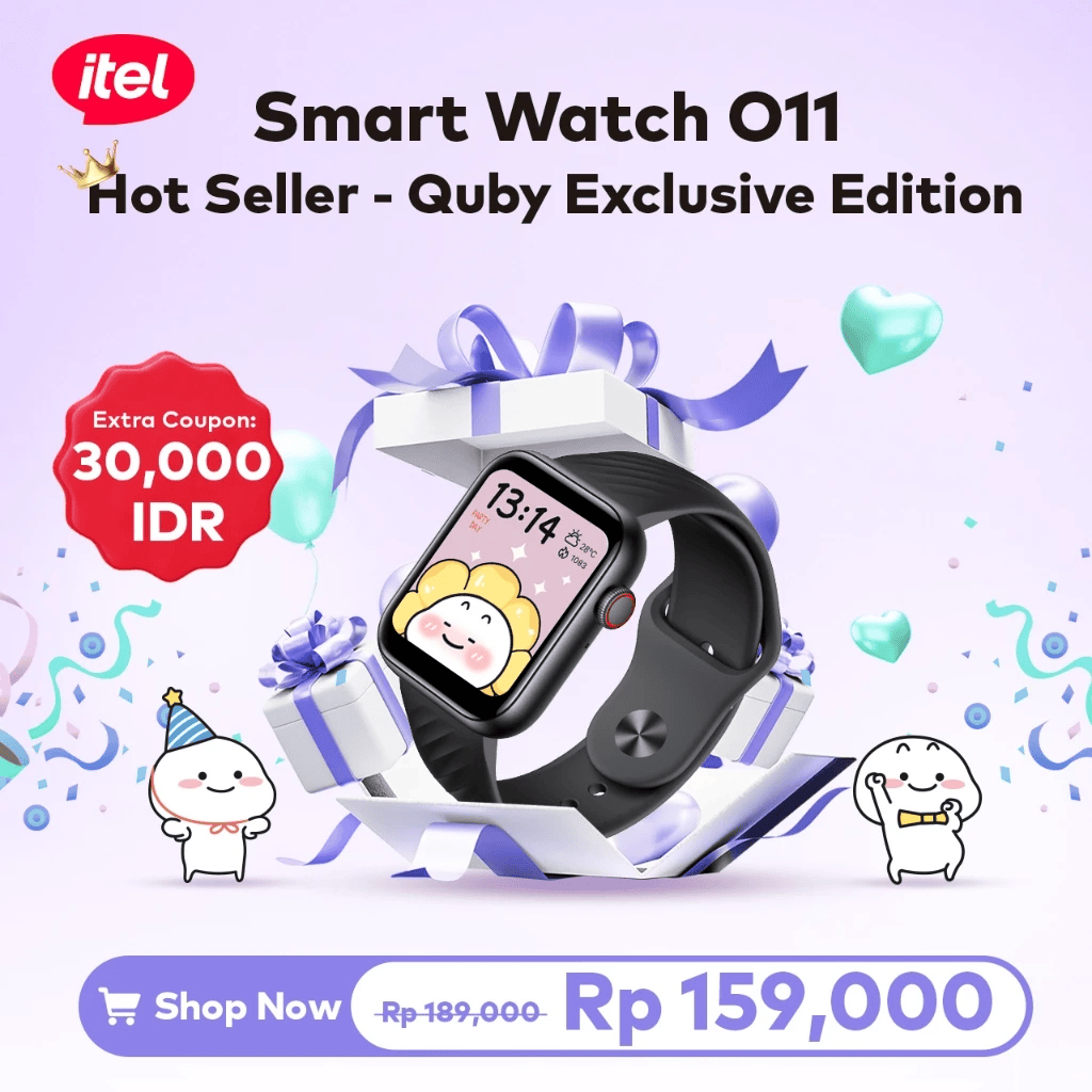 Jual Itel Quby Smart Watch ISW-O11 3 Active | Tahan Air 5ATM 100 Mode ...