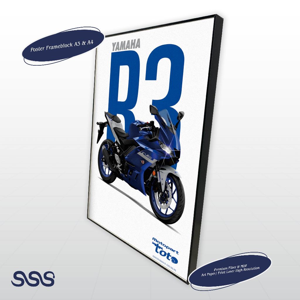 Jual POSTER YAMAHA R3 / AESTHETIC POSTER / POSTER FRAMEBLOCK | Shopee ...