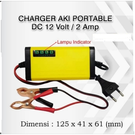 Jual Charger Aki Portable 12V/2A Mobil Motor motorcycle battery charger ...