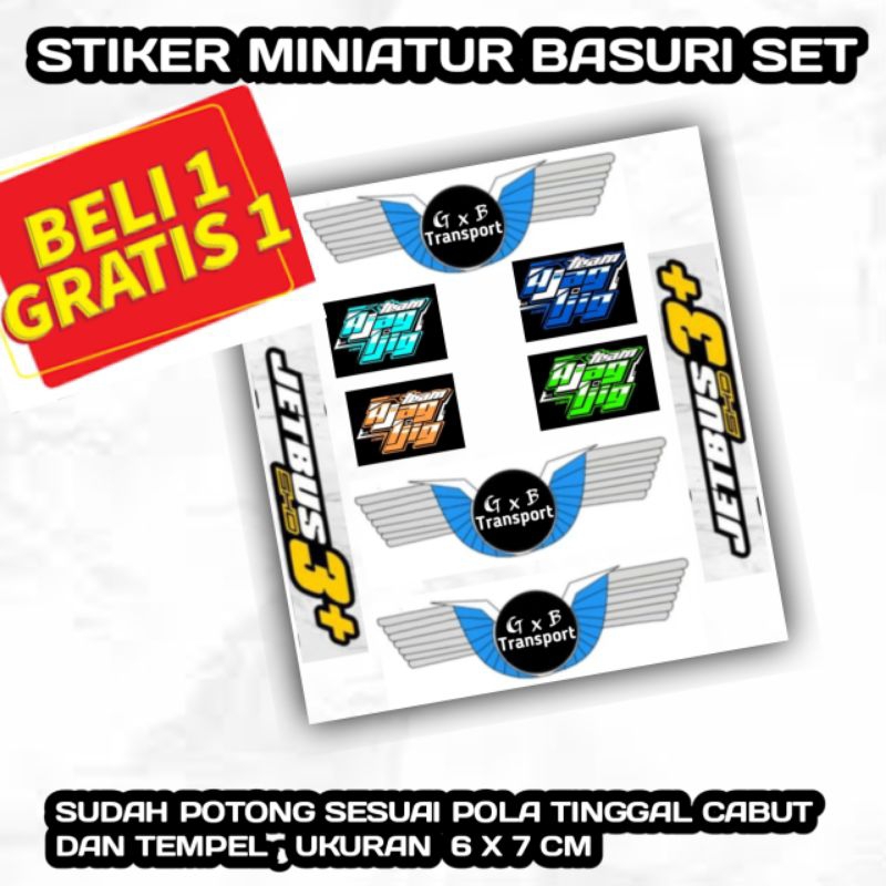 Jual {KODE 023} STIKER PO UNTUK MINIATUR BASURI (logo po by G.B ...