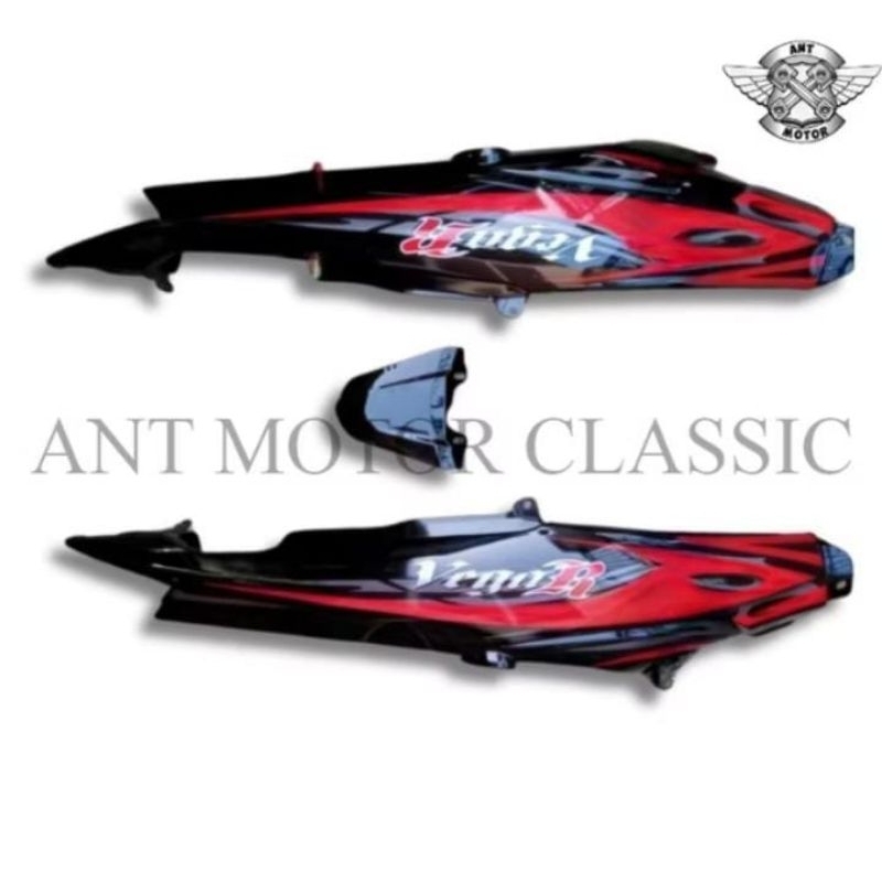 Jual cover body samping belakang Yamaha Vega R new + sticker merah ...