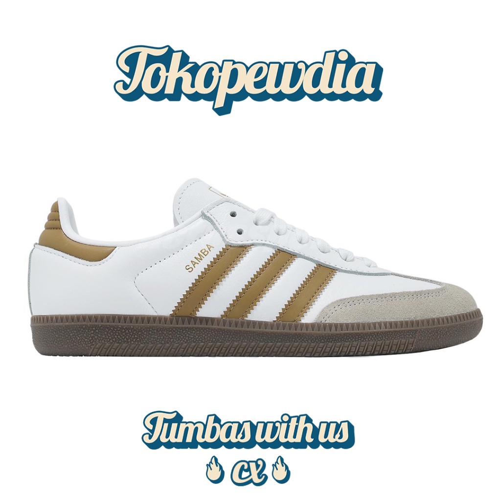 Jual Adidas Samba OG Cloud White Brown Desert (JH8796) | Shopee Indonesia