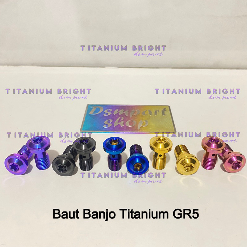 Jual Baut Banjo Titanium Model Payung M10 Drat 14 Kasar Halus Original Titanium GR5 | Shopee ...