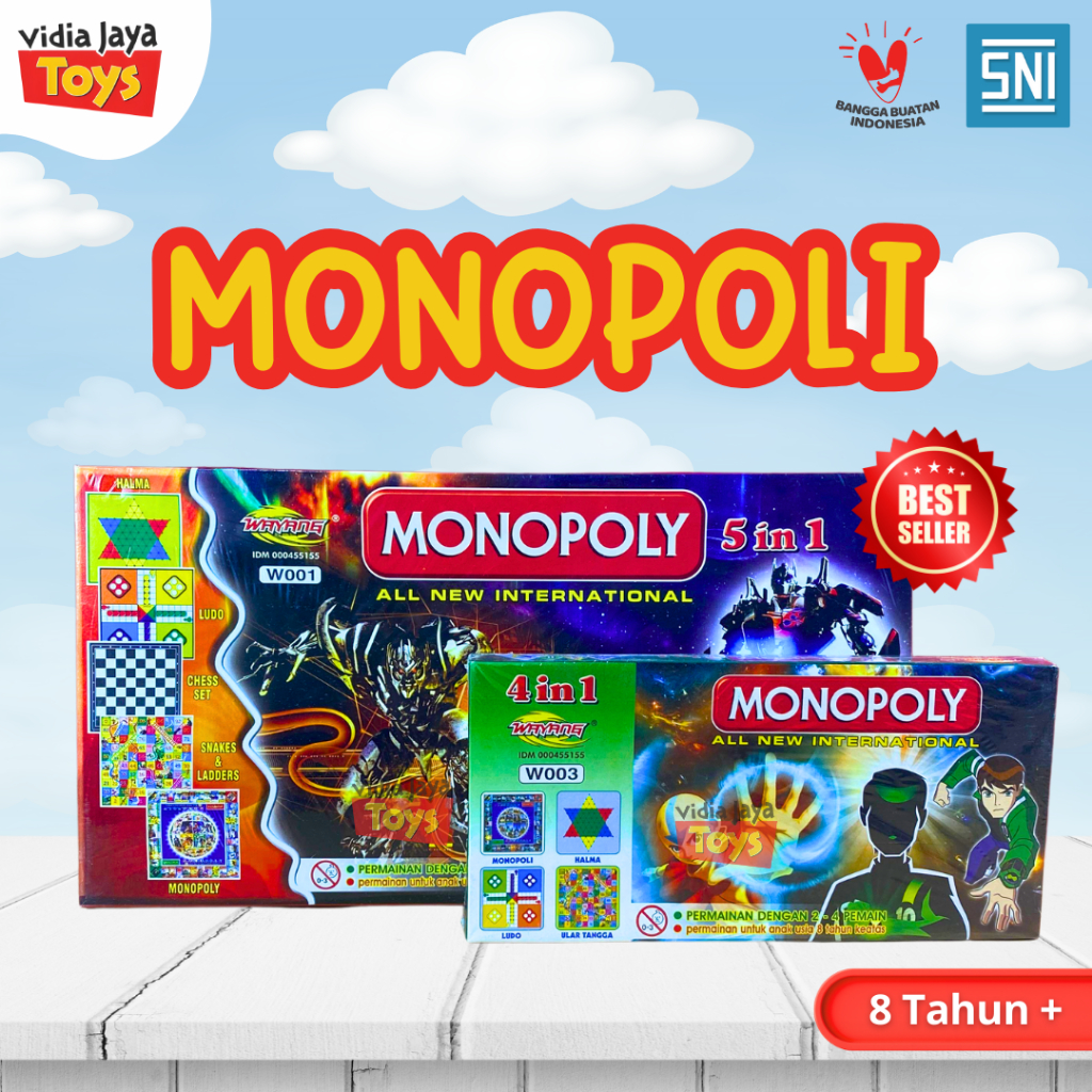 Jual Mainan Monopoli 5in1 Mancanegara - Permainan Monopoly Anak ...