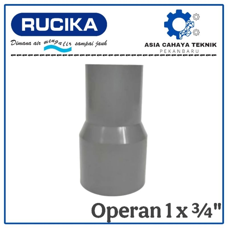Jual RUCIKA Sambungan Pipa Fitting PVC AW Reducing 1 x 3/4 Inch Socket ...