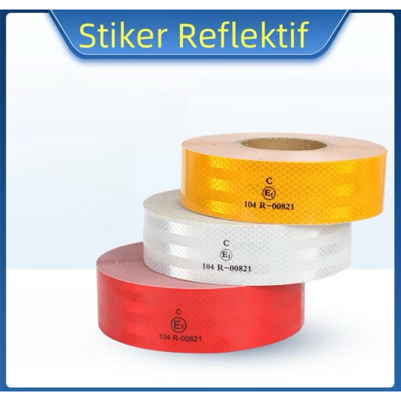Jual Stiker Reflektor kualitas 3M uji kir dishub Stiker Reflektor Mobil ...