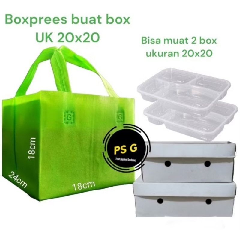 Jual Tas Spunbond 22 x22 cm Goodie hampers bingkisan kotak box tas ...