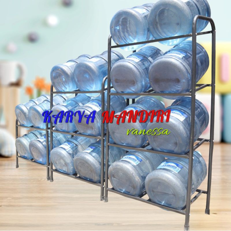 Jual Rak Galon Susun 4 / Susun 3 / Susun 2 Double Tempat Galon Susun ...