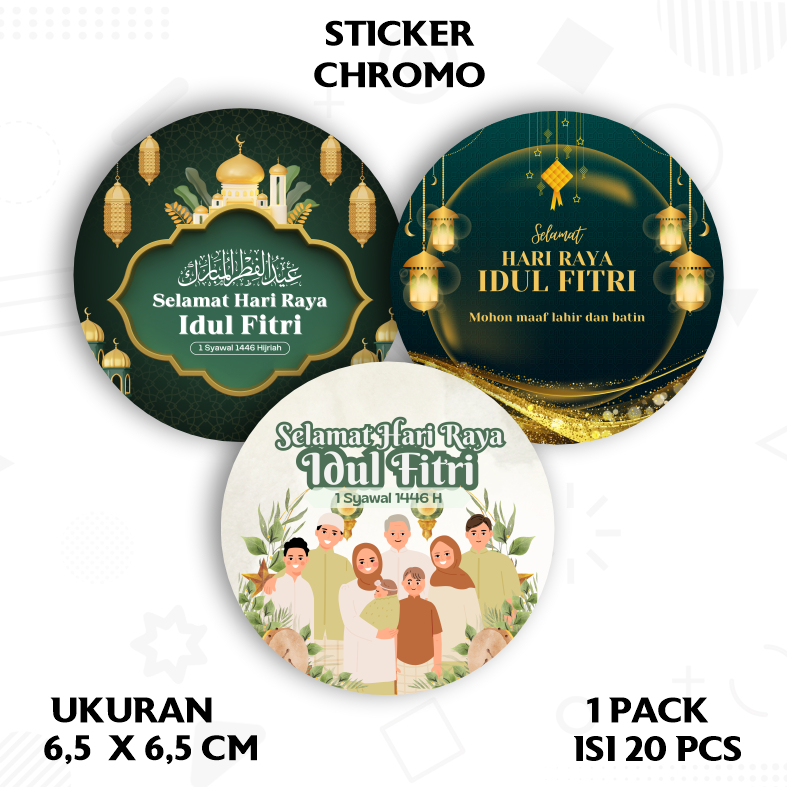 Jual (20 pcs) Sticker Label Idul Fitri /Sticker Ramadan Toples Kue ...