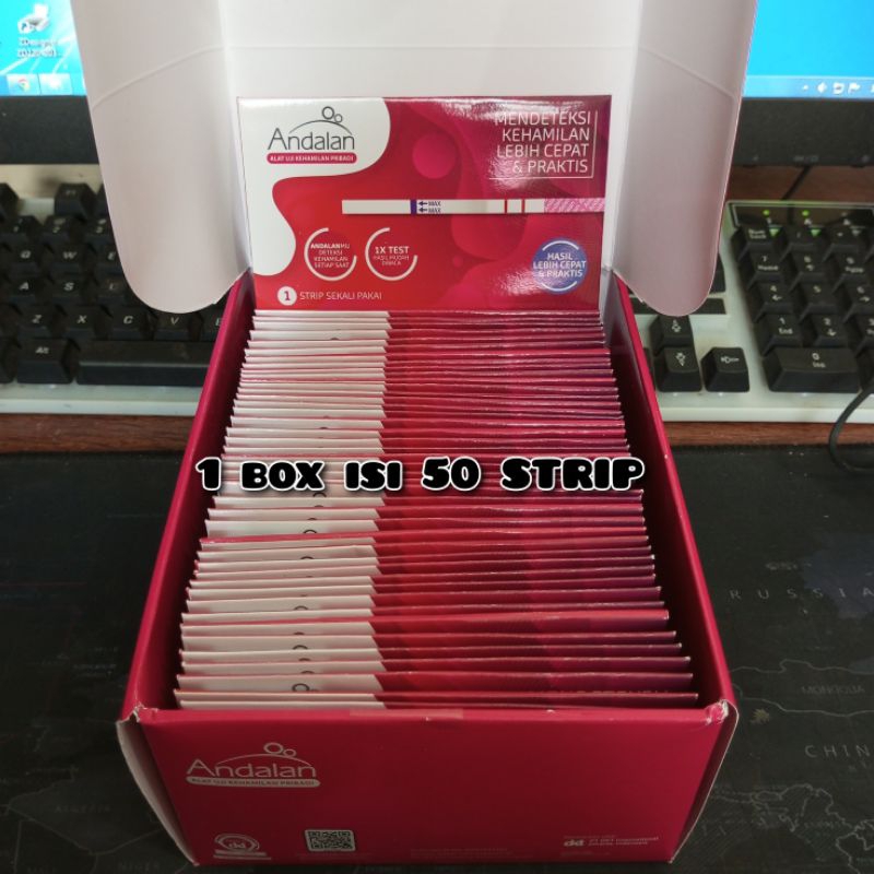 Jual Andalan Alat Uji Kehamilan Pribadi 1 BOX isi 50 STRIP | Andalan ...