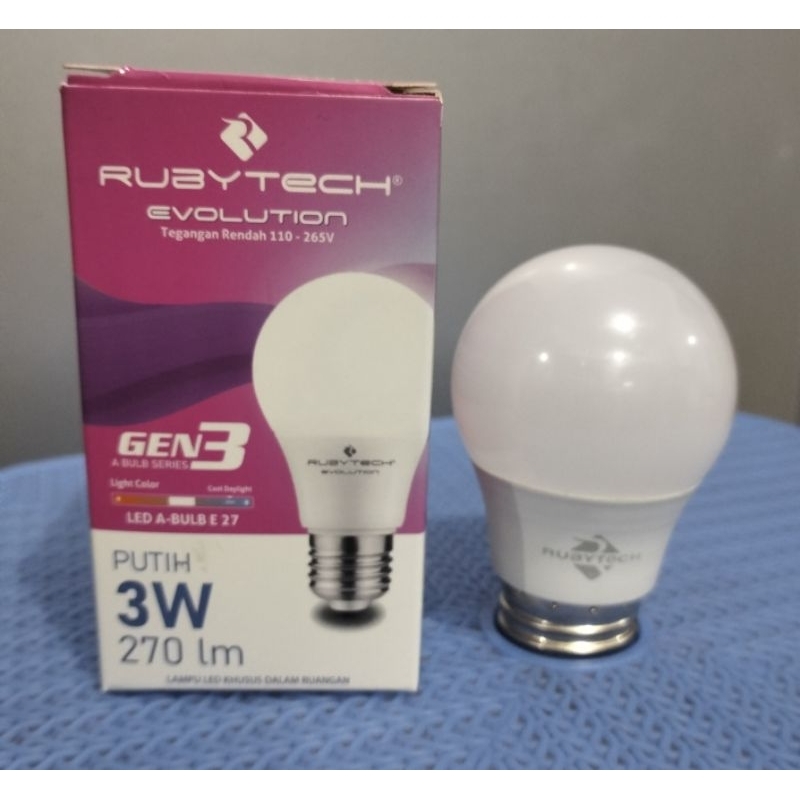 Jual Lampu LED RUBYTECH EVOLUTION 3 Watt | Shopee Indonesia