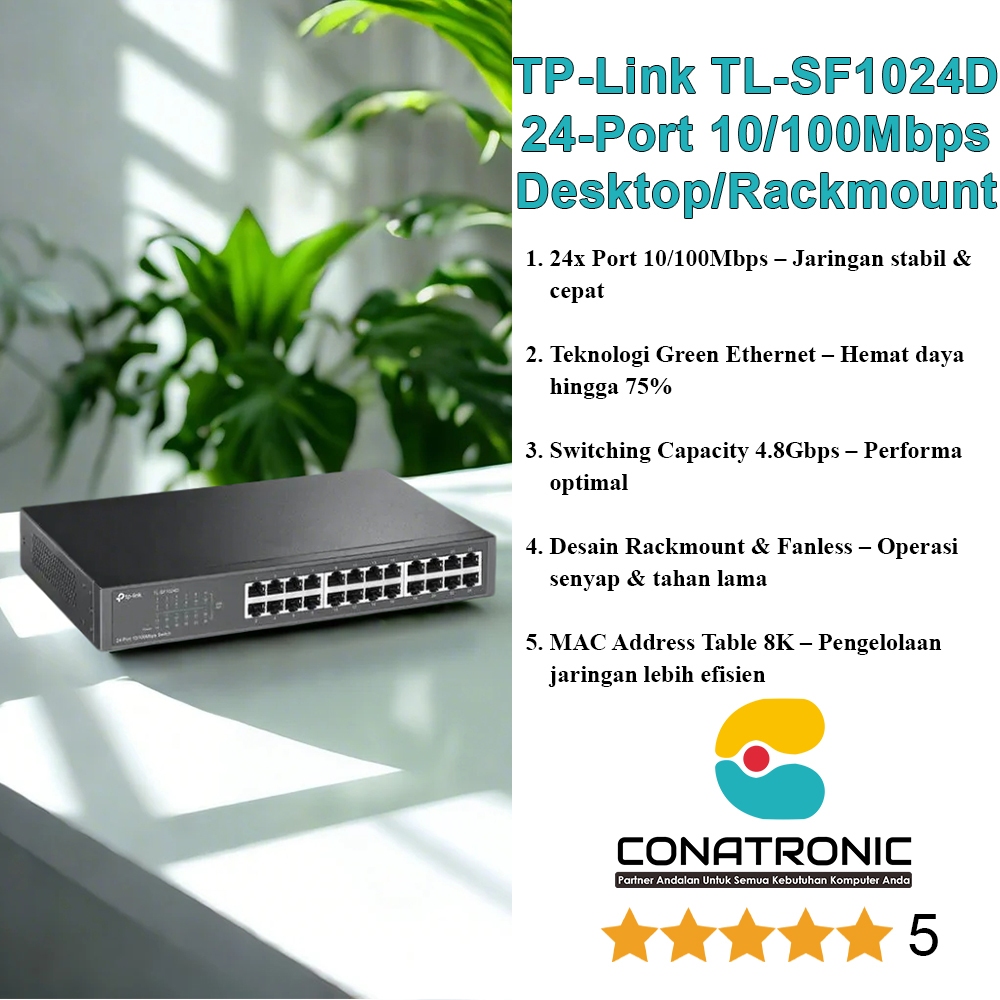 Jual TP-Link TL-SF1024D 24-Port 10/100Mbps Desktop/Rackmount Switch ...