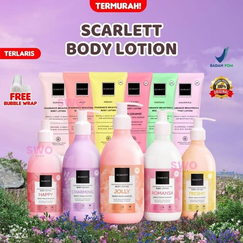Jual Scarlett whitening body lotion hand body series original | Shopee ...