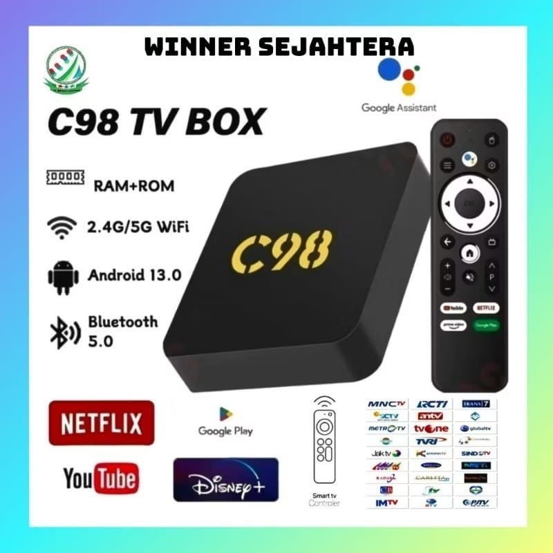 Jual Tv Box C98 Android Tv Box ios 13.0 Ram 2GB 4GB Rom 32gb WiFi 5G/2.4G Bluetooth Smart Tv Box ...