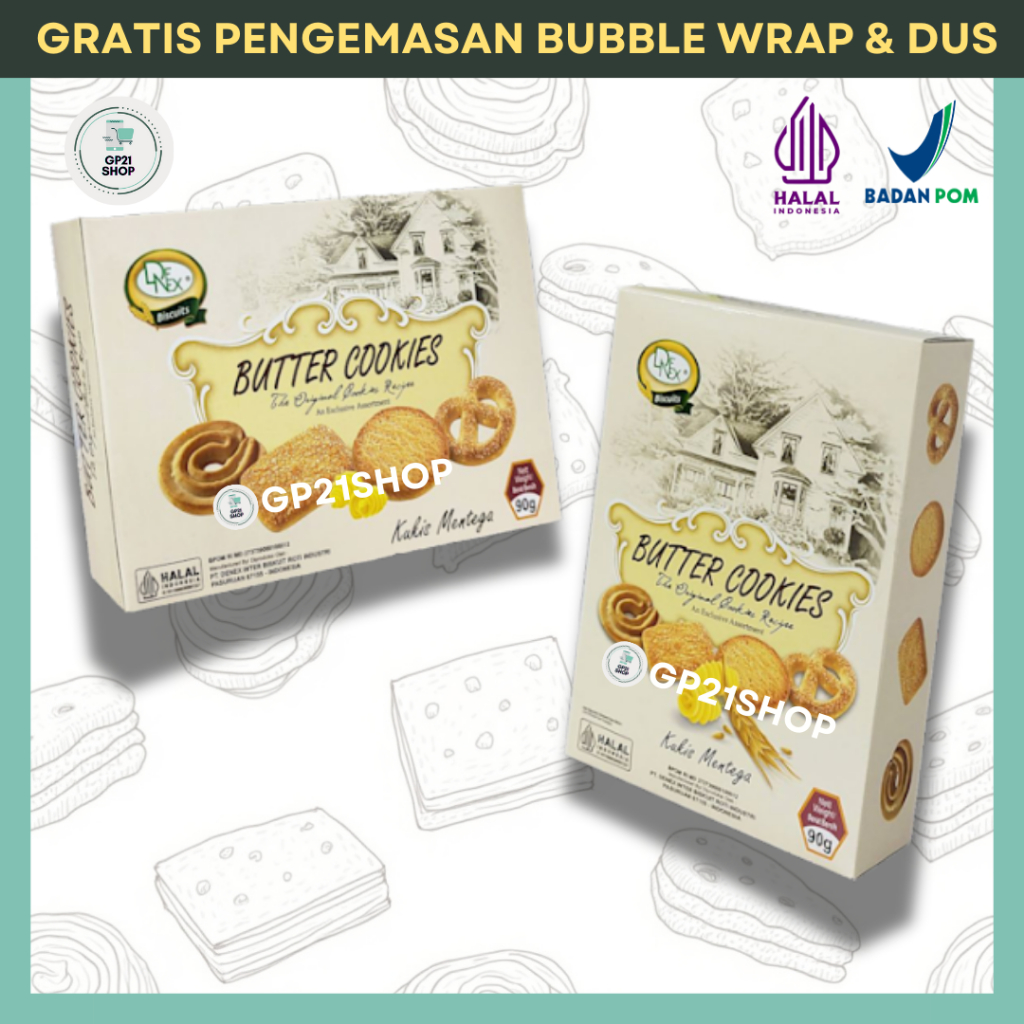 Jual Denex Butter Cookies Box 90gr - Biskuit Kukis Mentega Snack Jajan ...