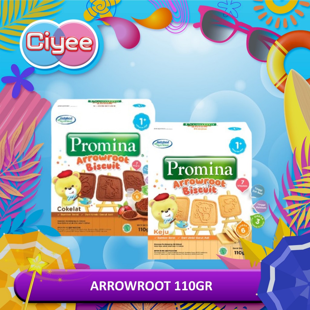 Jual Promina Arrowroot Cookies 110gr Usia 1+ / Cemilan Anak Biskuit ...