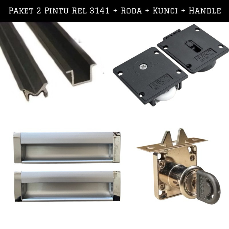 Jual Set lemari Sliding model Tanam 3141 2 Pintu | Rel Lemari Geser ...