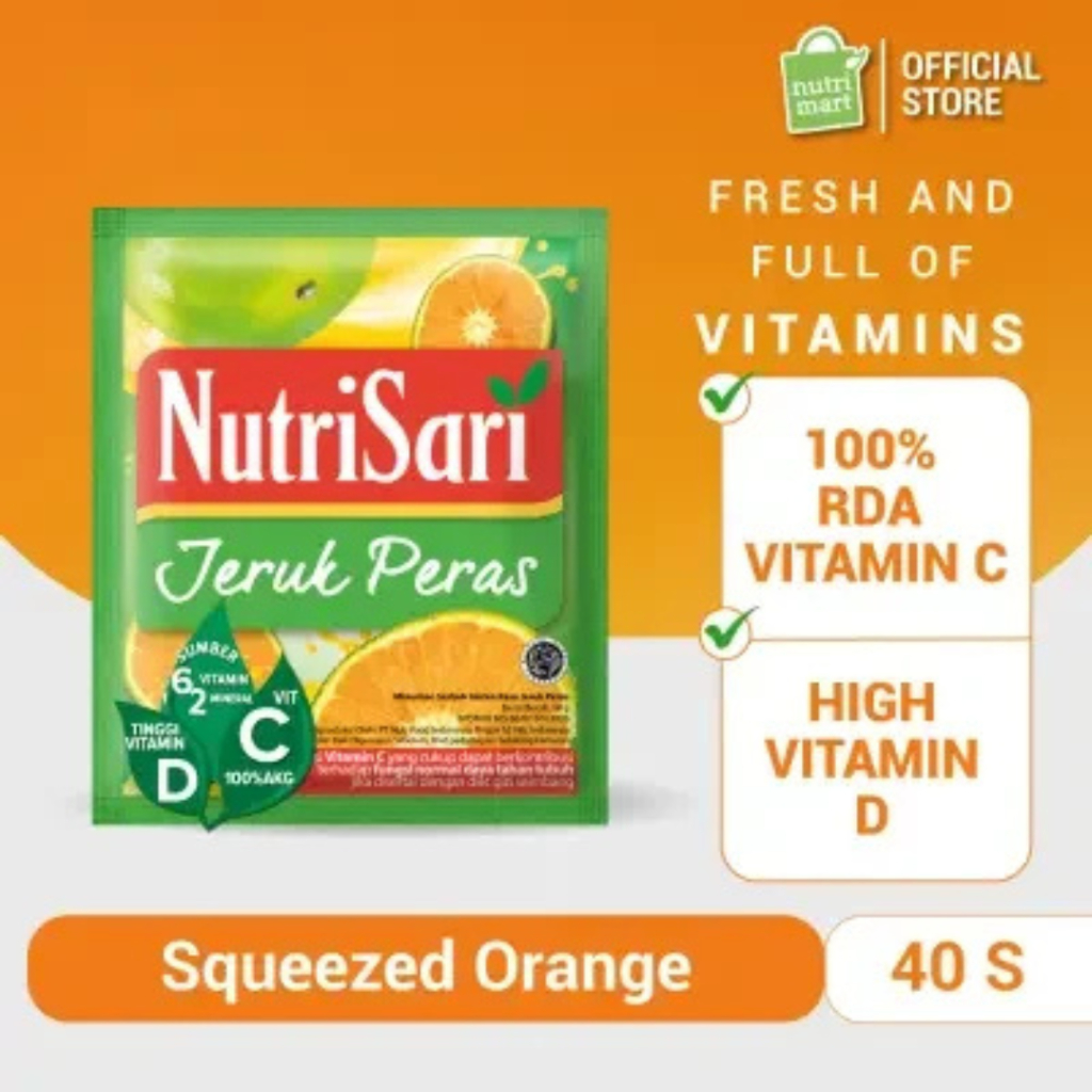 Jual NutriSari Jeruk Peras Sachet - Minuman Buah Vitamin C | Shopee ...