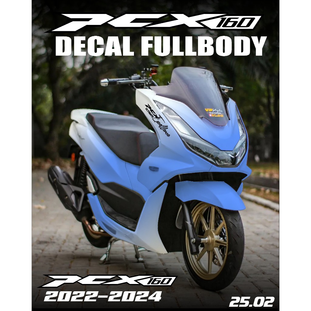Jual COD DECAL STICKER PCX 160 FULL BODY PCX TERBARU WARNA PUTIH MERAH ...