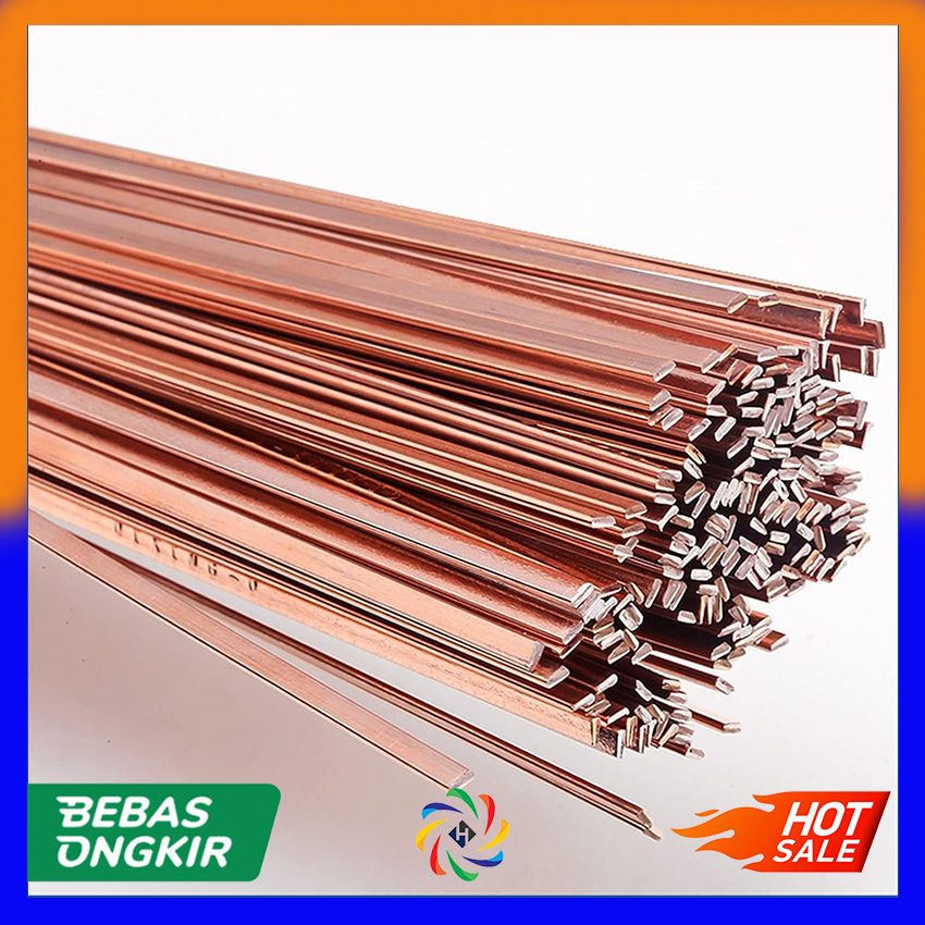 Jual Kawat Las Welding Rod Fosfor Tembaga Flat Rata 1.3x3.2mm 50cm 1 Pcs - Copper | Shopee Indonesia