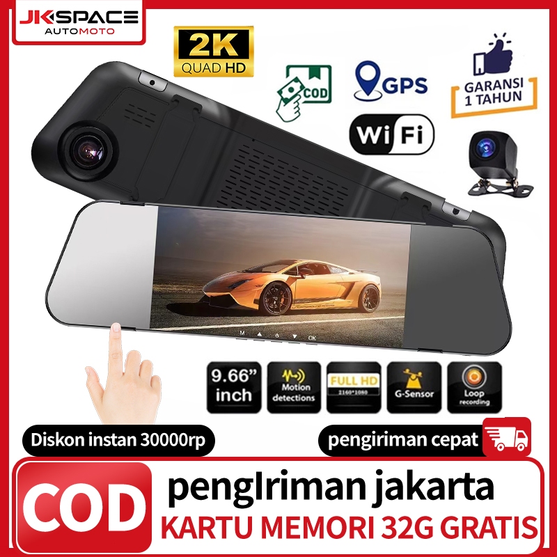 Jual Dashcam Mobil 2K 5.5 Inch Rearview Mirror IPS Night Vision Dual ...