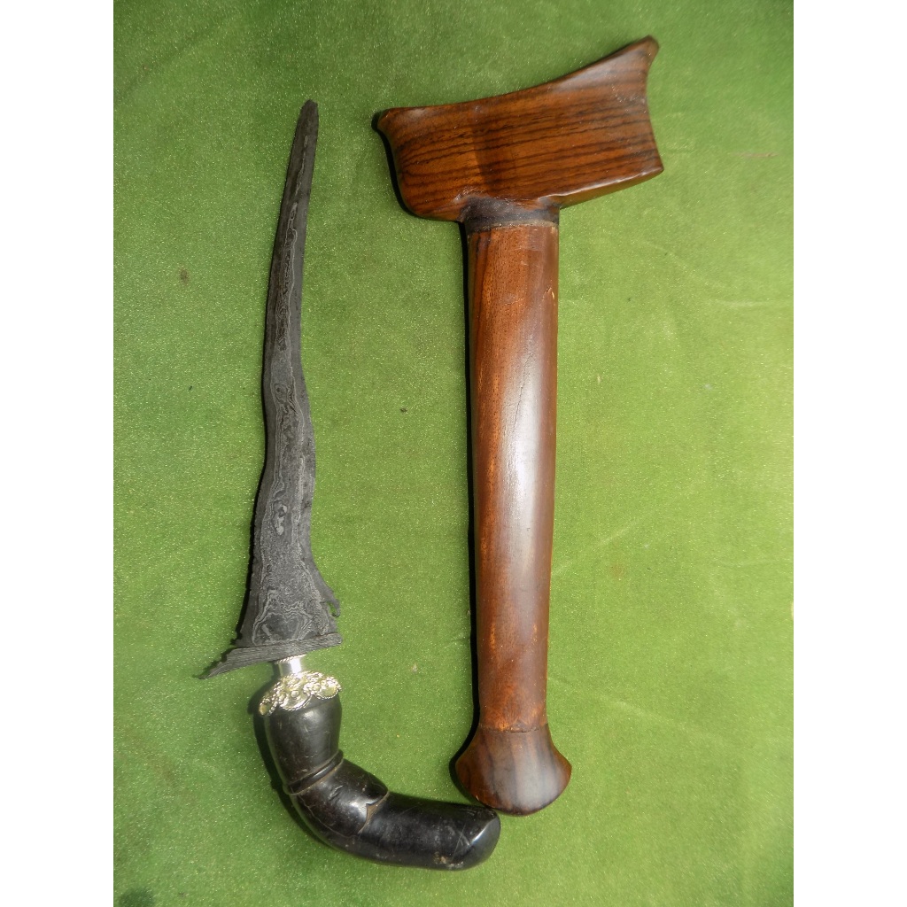 Jual keris spokal jangkung luk 3 patrem era kerajaan melayu tua pamor ...