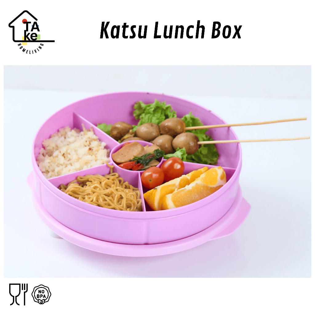 Jual Take.Homeliving Katsu Lunch Box Sekat 5. ukuran 850ML (bonus ...