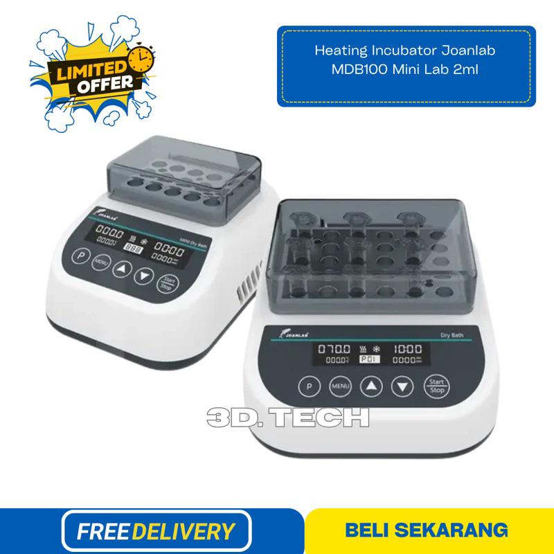Jual Dry Bath Block 15x2.0 ml Heating Incubator Joanlab MDB100 Mini Lab 2ml | Shopee Indonesia
