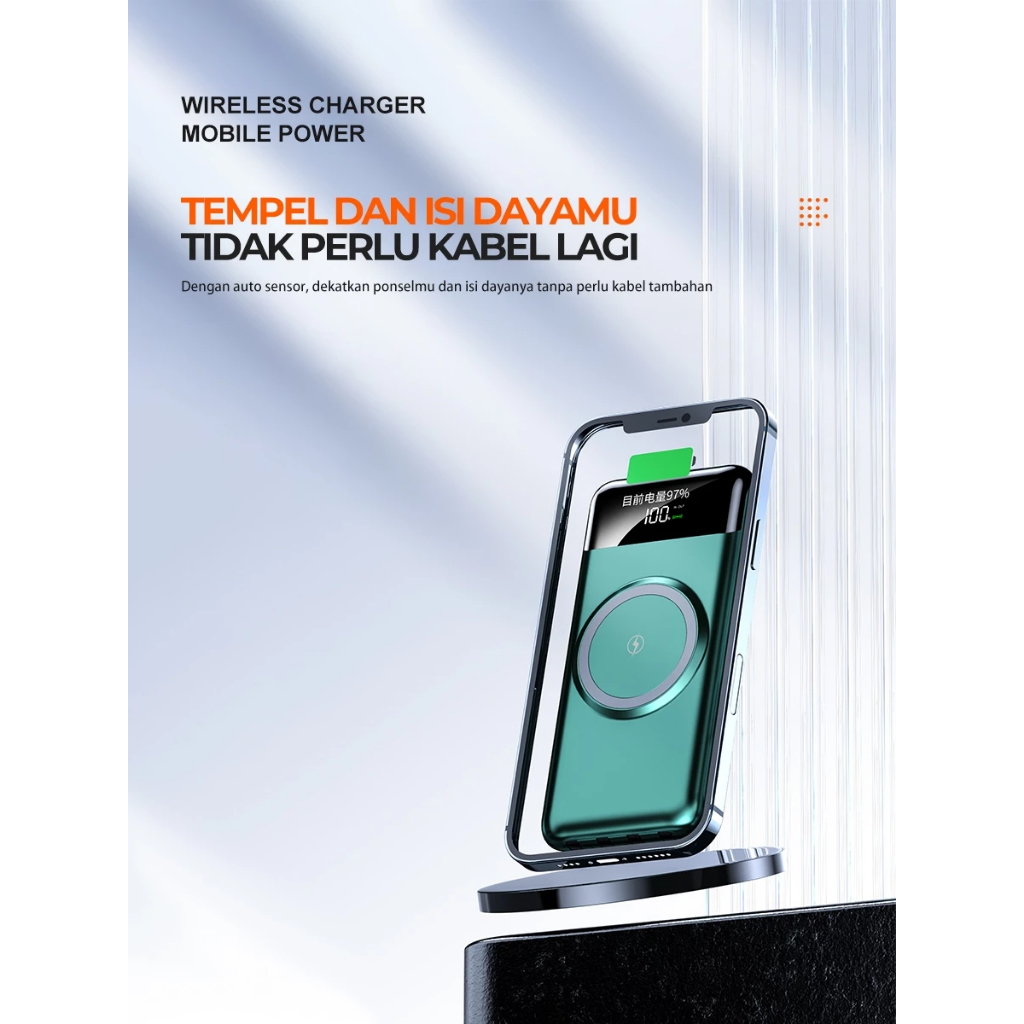 Jual 【produk baru】TUGE Wireless Powerbank Power Bank 20000mAh 6 Output ...