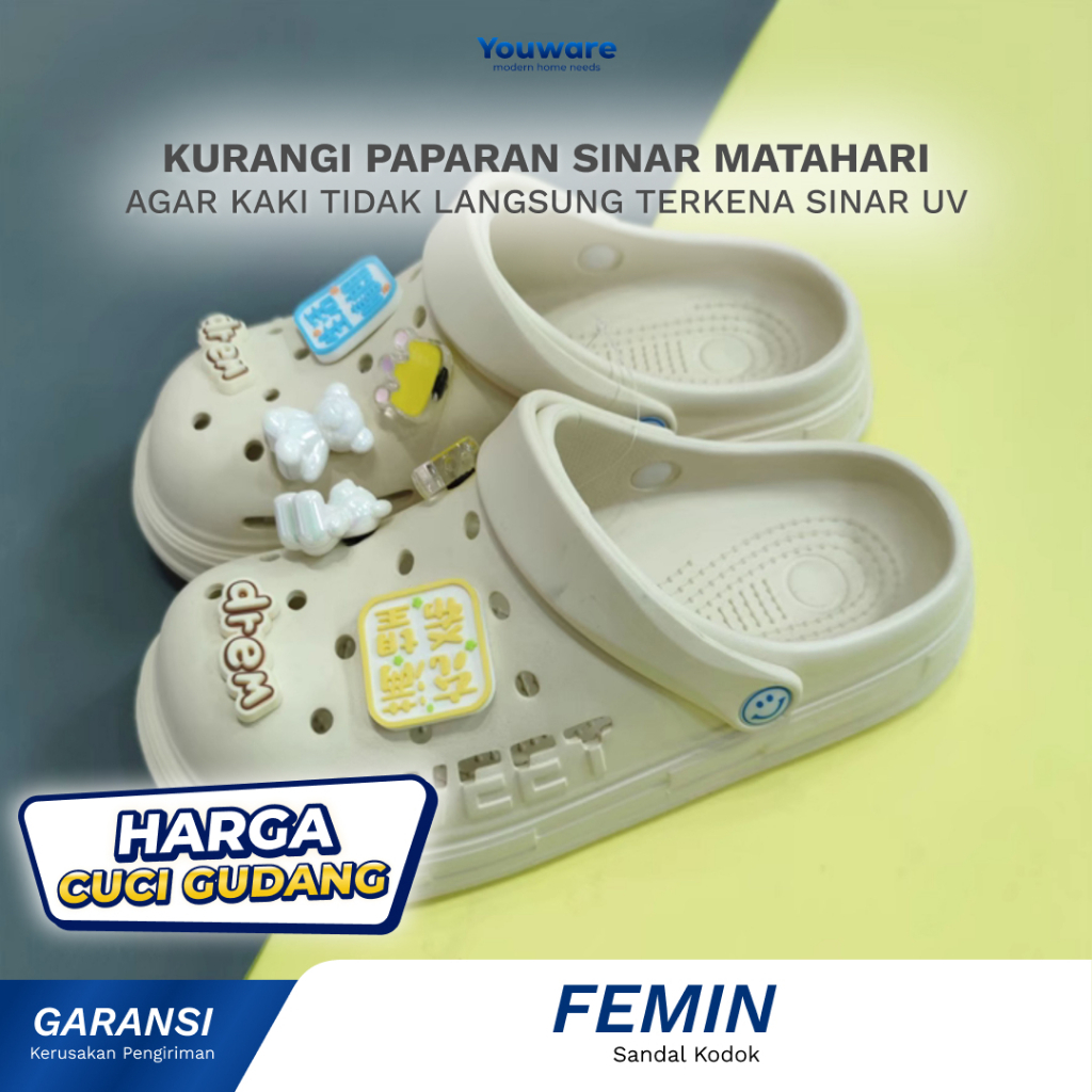 Jual [HARGA CUCI GUDANG] Youware - Femin Sandal Warna-Warni / Sendal ...