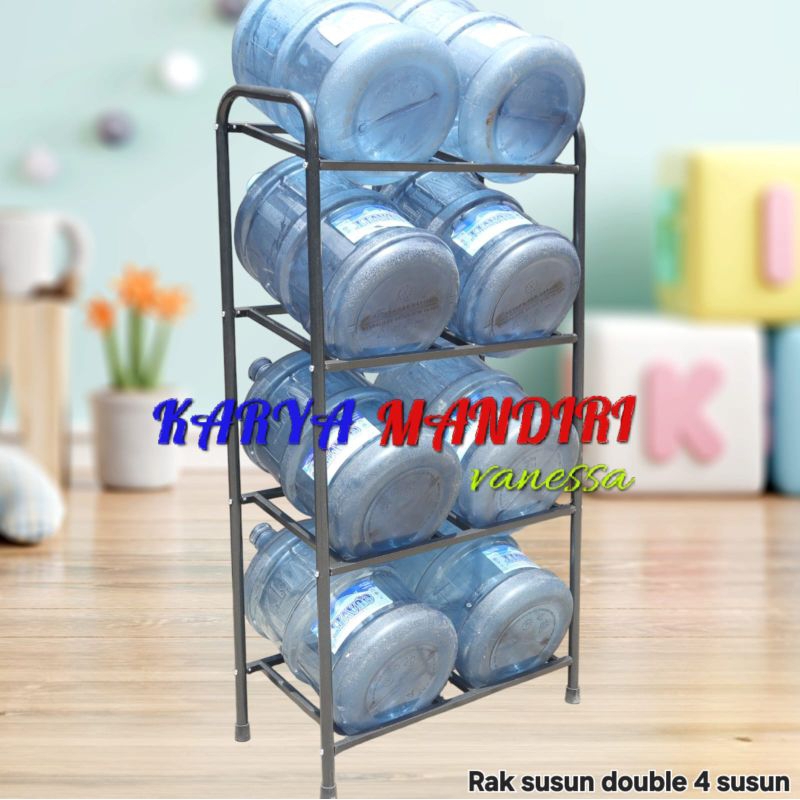 Jual Rak Galon Susun 4 Double 8 Galon Tempat Galon Susun Besi Kuat Dan ...