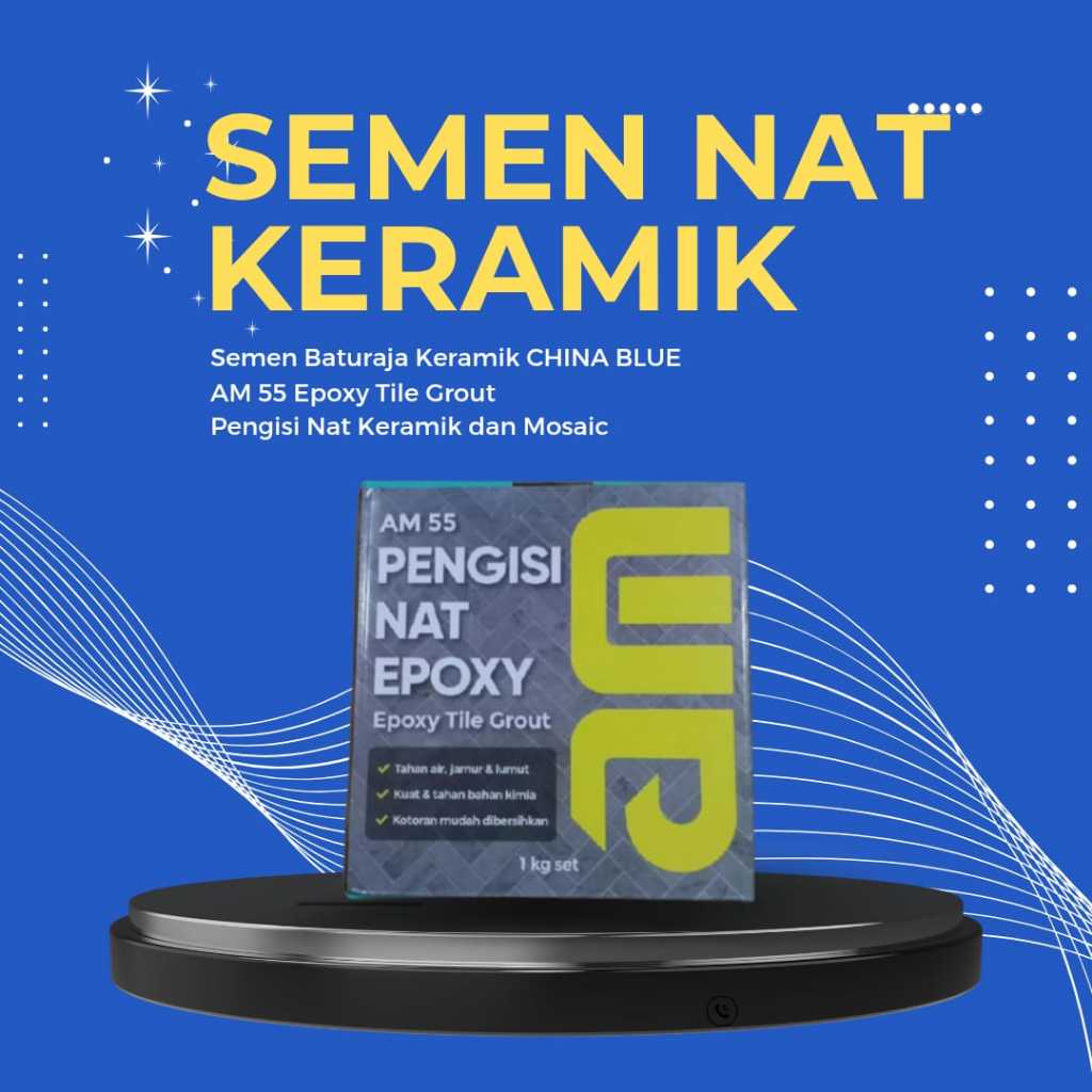 Jual Semen Nat Keramik CHINA BLUE - AM 55 Epoxy Tile Grout - Pengisi ...