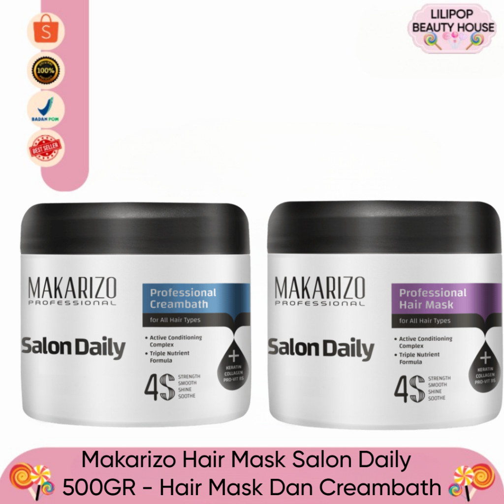 Jual Makarizo Hair Mask Salon Daily 500GR - Hair Mask Dan Creambath ...