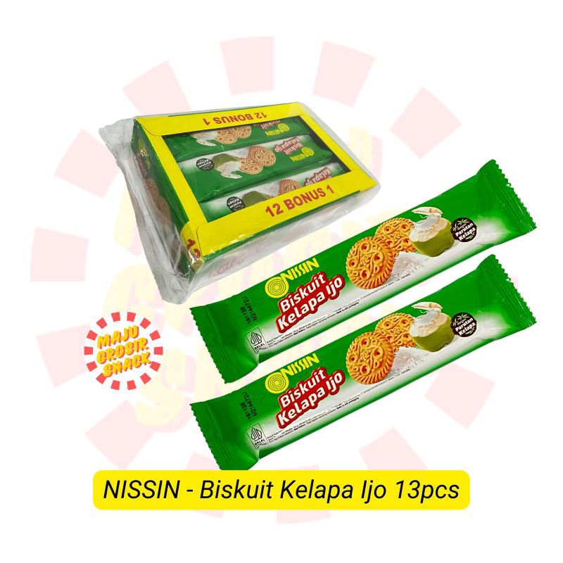 Jual Nissin biskuit kelapa ijo 40g isi 12+1 pcs | Shopee Indonesia