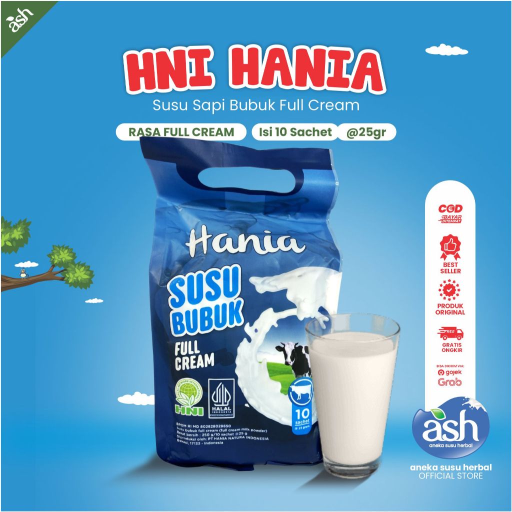Jual Susu Hania Sapi 100% Murni Bubuk Full Cream Kaya Akan Nutrisi ...