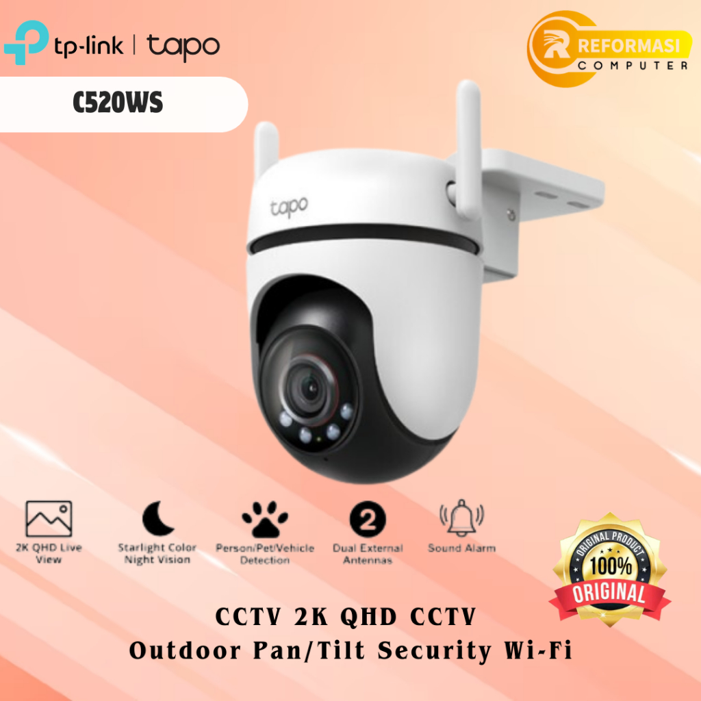 Jual TP-LINK CCTV TP-Link Tapo C520WS 2K QHD CCTV Outdoor Pan/Tilt Security Wi-Fi Camera ...