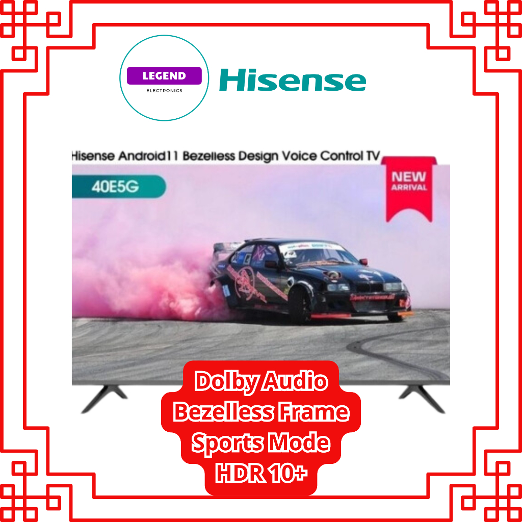 Jual HISENSE 40E5G ANDROID TV 40 INCH SMART ANDROID BEZELLESS FRAME ...