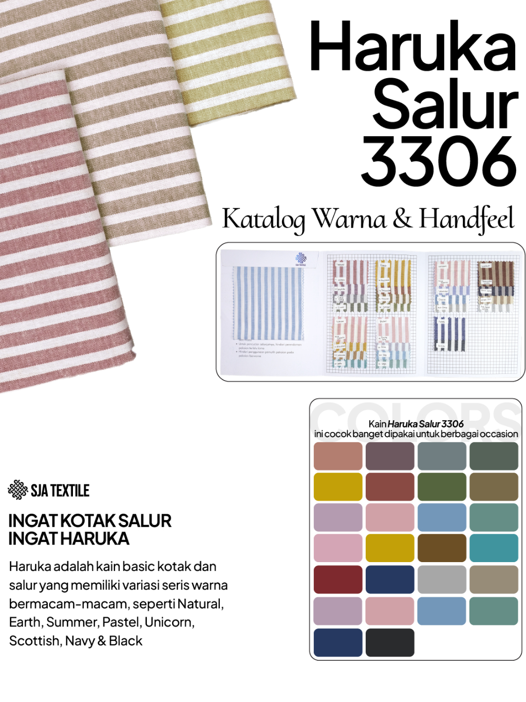 Jual Katalog Haruka Salur 3306 by SJA Textile / Catalogue Haruka Kotak ...