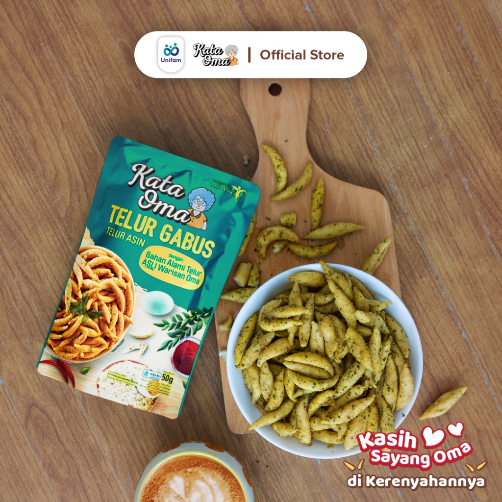 Jual Kata Oma Telur Gabus Rasa Telur Asin - Cemilan Kue Gabus 50 Gr ...