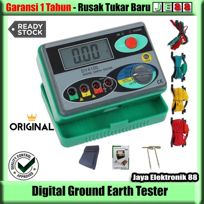 Jual Digital earth grounding tester 4100 Alat Ukur Tegangan Tanah Bumi ...