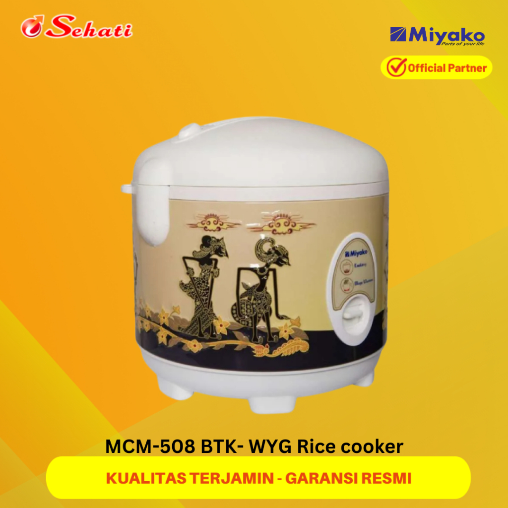 Jual MIYAKO MCM-508 BTK- WYG WAYANG MAGIC COM/MAGIC JAR/RICE COOKER ...