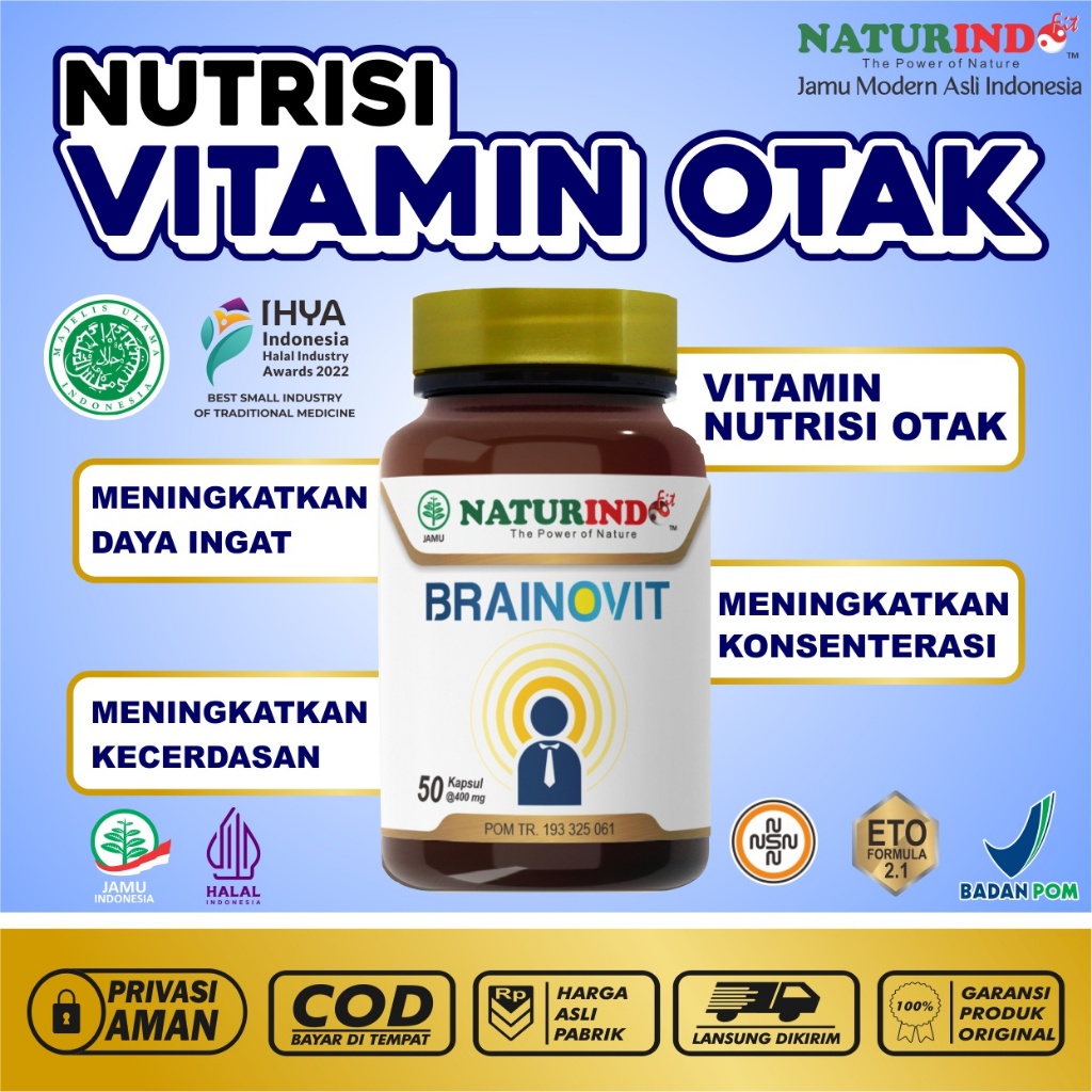 Jual Suplemen Nutrisi Otak Daya Ingat Obat Pintar Alami Vitamin Otak ...